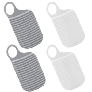 deanren mini plastic washboard hand-held washboard,4pcs small household washboard plastic multifunctional mini laundry board