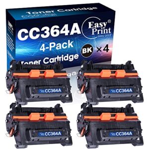 easyprint 4x black compatible 364a toner cartridge replacement for hp 64a cc364a used for p4014n/p4014dn/p4015n/p4015tn/p4015dn/p4015x/p4515n/p4515tn/p4515x, (4-pack)