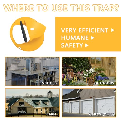 Mouse Trap Bucket Lid (2 Packs) - Bucket Lid Mouse Trap, Humane Mouse/Mice/Rat Trap for Indoor/Outdoor/Garage/Patio/Chicken Coop