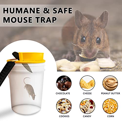 Mouse Trap Bucket Lid (2 Packs) - Bucket Lid Mouse Trap, Humane Mouse/Mice/Rat Trap for Indoor/Outdoor/Garage/Patio/Chicken Coop