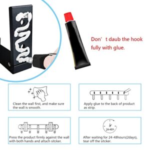 Necygoo Folding Wall Hook 10 PCS Foldable Coat Hooks Adhesive and Wall Mount Hooks for Hat Coat Clothes Towel Bag