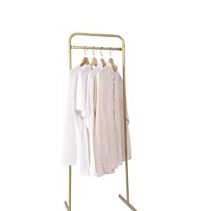 Lofty Garment Rack,Clothing Racks For Hanging Clothes,Metal Strong Heavy Duty Hanging Clothes Rack for Small Spaces and Rooms,Metal Garment racks ,Pipe Clothing Rack,Portable Clothes Rail,Gold