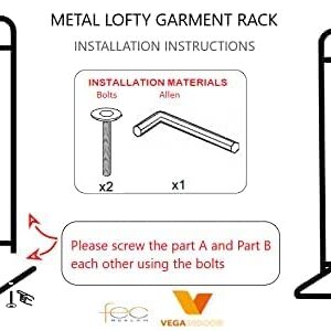 Lofty Garment Rack,Clothing Racks For Hanging Clothes,Metal Strong Heavy Duty Hanging Clothes Rack for Small Spaces and Rooms,Metal Garment racks ,Pipe Clothing Rack,Portable Clothes Rail,Gold