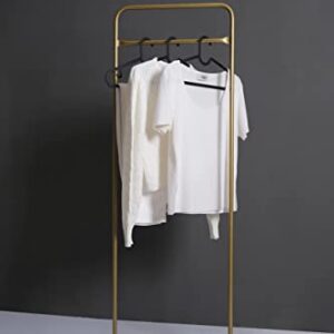 Lofty Garment Rack,Clothing Racks For Hanging Clothes,Metal Strong Heavy Duty Hanging Clothes Rack for Small Spaces and Rooms,Metal Garment racks ,Pipe Clothing Rack,Portable Clothes Rail,Gold