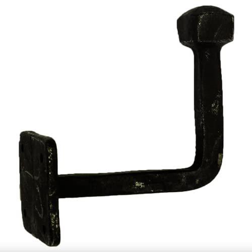 The King's Bay Pair Forged Wall Hook in Black Finish Iron Hanger