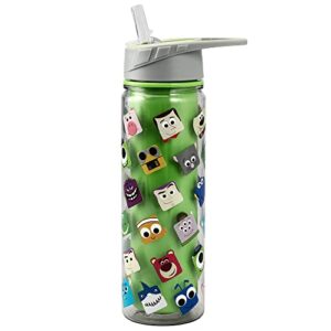 bioworld disney pixar multi character heads pattern green 16 ounces double wall tritan