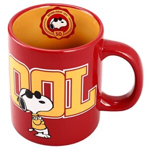 bioworld peanuts joe cool red 16 oz ceramic mug