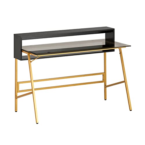 Techni Mobili Home Office, Gold Writing Desk, ONE Size