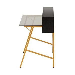 Techni Mobili Home Office, Gold Writing Desk, ONE Size