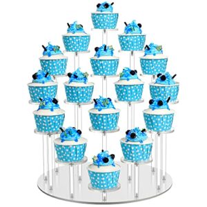 cillnkks acrylic cupcake stands for 16 cupcakes - display stand, cupcake holder dessert stand pastry serving platter display for party wedding birthday holidays christmas