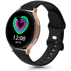 20mm watch bands compatible with samsung galaxy watch 6/classic, 4/classic band 40mm 42mm 44mm 46mm, watch active 2 40mm 44mm/watch 3 41mm, soft silicone bands elastic replacement galaxy strap