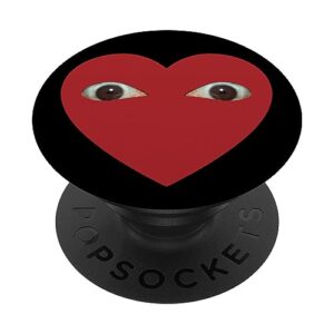 weirdcore aesthetic weird heart with human eyes oddcore popsockets standard popgrip