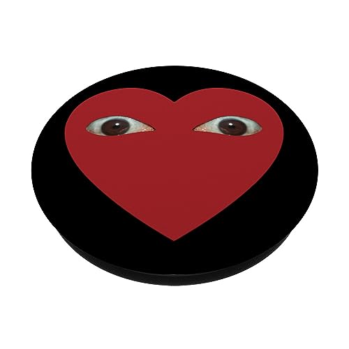 Weirdcore Aesthetic Weird Heart With Human Eyes Oddcore PopSockets Standard PopGrip