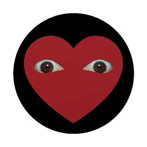 Weirdcore Aesthetic Weird Heart With Human Eyes Oddcore PopSockets Standard PopGrip