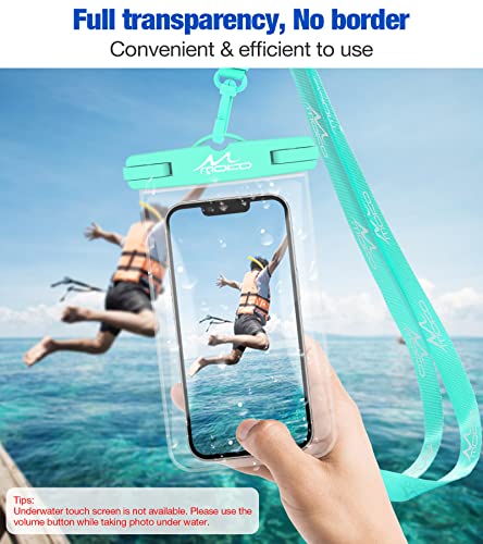 MoKo Universal Waterproof Phone Pouch 6Pack, IPX8 Phone Case Dry Bag Compatible with iPhone 14 13 12 11 Pro Max, XS Max/XR/SE 3, Galaxy S21 Ultra, Note 10 Plus/20 Ultra