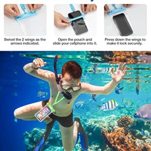 MoKo Universal Waterproof Phone Pouch 6Pack, IPX8 Phone Case Dry Bag Compatible with iPhone 14 13 12 11 Pro Max, XS Max/XR/SE 3, Galaxy S21 Ultra, Note 10 Plus/20 Ultra