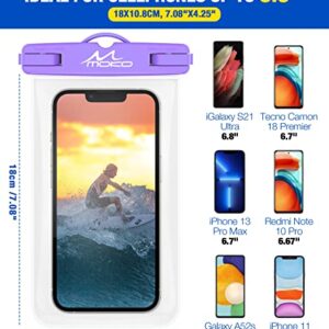 MoKo Universal Waterproof Phone Pouch 6Pack, IPX8 Phone Case Dry Bag Compatible with iPhone 14 13 12 11 Pro Max, XS Max/XR/SE 3, Galaxy S21 Ultra, Note 10 Plus/20 Ultra