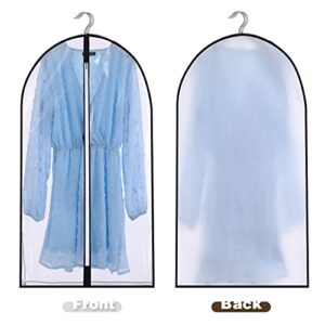 40" Garment Bags, 4" Gusseted Suit Cloth Bags for Hanging Clothes Closet Storage Travel for Coats Sweaters Shirts Suits Dress Costumes