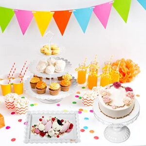 PETKABOO 5 Pack Cake Stand Set, Cupcake Holder Dessert Display Plate Decor Serving Platter for Birthday Party Wedding Baby Shower Festival Prom Home Decoration(White)