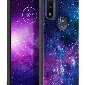 BENTOBEN Compatible with Moto G Pure Case, Slim Fit Glow in The Dark Soft Flexible Bumper Protective Anti Scratch Non-Slip Cases Cover for Motorola Moto G Pure (2021) 6.5 Inch, Nebula/Galaxy Design