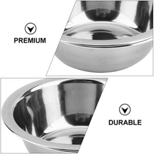 Generic 2 Sets Stainless Steel Pet Feeder Hanging Parrot Bowls Dog Water Container Bird Cage Accessories for Pet Dog Cat Bird Size M