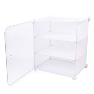 DNYSYSJ Shoe Rack Organizer, 12-Tiers Stackable 72 Pairs DIY Plastic White Shoe Rack with Covers, Clear Shoe Boxes Stackable Slipper Organizer, Durable Modular Shoes Organizer Expandable