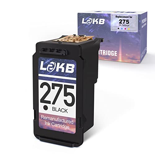 L2KB Printer Ink 275 Black Remanufactured Replacements for Canon PG-275 Ink Cartridges for Canon TS3522 TS3520 Printer(1 Black)