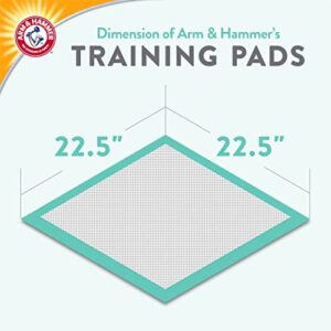 Arm & Hammer Green Tea Pet Training Pads | 8-Ct Dog Training Pads with Super Absorbing Green Tea Baking Soda for 2X The Odor Control | Leakproof & Recycled Training Pads for Dogs