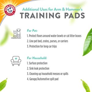 Arm & Hammer Green Tea Pet Training Pads | 8-Ct Dog Training Pads with Super Absorbing Green Tea Baking Soda for 2X The Odor Control | Leakproof & Recycled Training Pads for Dogs