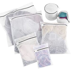 Whitmor Fine Mesh Bags, Set of 7, White