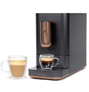 café affetto automatic espresso machine | brew in 90 seconds | 20 bar pump pressure for balanced extraction | five adjustable grind size levels | wifi connected for drink customization | matte black