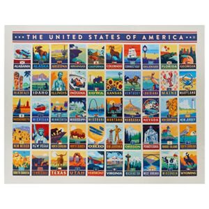 riley blake designs riley blake destinations 5 state pride 36'' poster panel fabric, multi yard