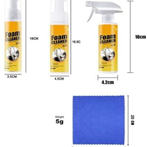 Claimseeme Foam Cleaner, Powerful Stain Removal Kit, Multipurpose Foam Cleaner, Multifunctional Foam Cleaner for Car and House Lemon Flavor All-Purpose Household Cleaners Concentrate (100ml)