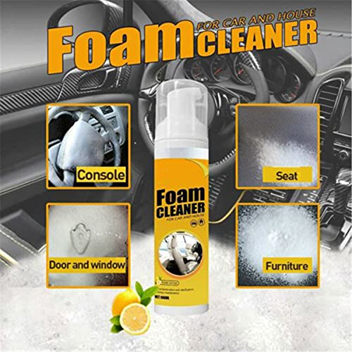 Claimseeme Foam Cleaner, Powerful Stain Removal Kit, Multipurpose Foam Cleaner, Multifunctional Foam Cleaner for Car and House Lemon Flavor All-Purpose Household Cleaners Concentrate (100ml)