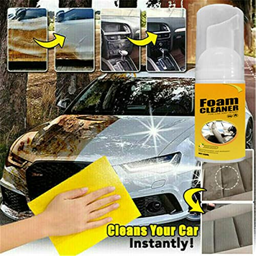 Claimseeme Foam Cleaner, Powerful Stain Removal Kit, Multipurpose Foam Cleaner, Multifunctional Foam Cleaner for Car and House Lemon Flavor All-Purpose Household Cleaners Concentrate (100ml)