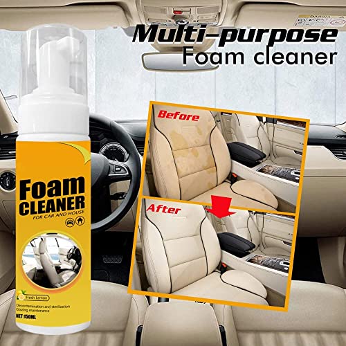 Claimseeme Foam Cleaner, Powerful Stain Removal Kit, Multipurpose Foam Cleaner, Multifunctional Foam Cleaner for Car and House Lemon Flavor All-Purpose Household Cleaners Concentrate (100ml)