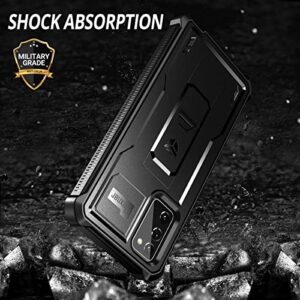 Dexnor for Samsung Galaxy Note 20 5G Case, [Built in Screen Protector and Kickstand] Heavy Duty Military Grade Protection Shockproof Protective Cover for Samsung Galaxy Note 20 Black