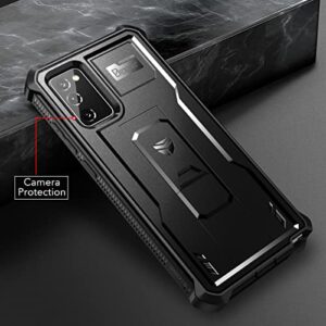 Dexnor for Samsung Galaxy Note 20 5G Case, [Built in Screen Protector and Kickstand] Heavy Duty Military Grade Protection Shockproof Protective Cover for Samsung Galaxy Note 20 Black