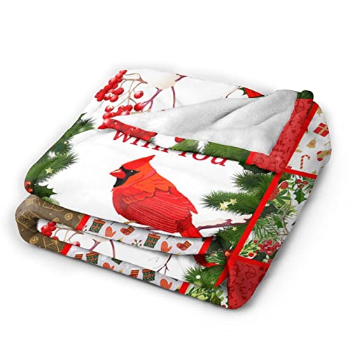 Cardinal Birds Throw Blanket Super Soft and Warm Flannel Blankets for Couch Sofa Cardinal Gifts for Kids and Adults