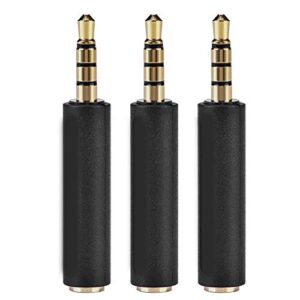 djdk 3.5mm audio converter,3.5mm omtp to ctia conversion earphone adapter for earphone black(3pcs)