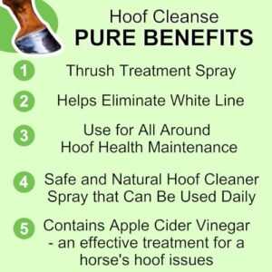 Pure Sole Hoof Cleanse - All Natural Formula with Thrush Fighting Ingredients to Maintain a Healthy Hoof and Frog - 16 oz. Spray