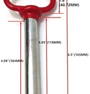 5/8" x 4" Red Handle Detent Pin Quick Release Hitch Pin for Simple Insertion and Remove,Trailer,Automatic Equipment Multipurpose Pin