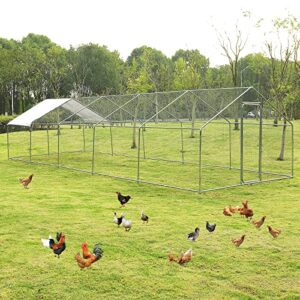 leisu outdoor large chicken run walk-in chicken coop with waterproof cover chicken playpen metal hen cage duck cage enclosure rabbit nest fence chicken cages for backyard farm