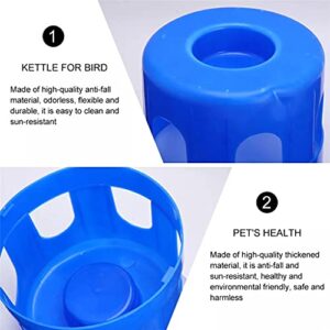 WALNUTA Birds Water Feeder Practical Birds Waterer Creative Bird Drinker Feeding Supplies for Pigeon Parrot (Color : Blue, Size : 6L)