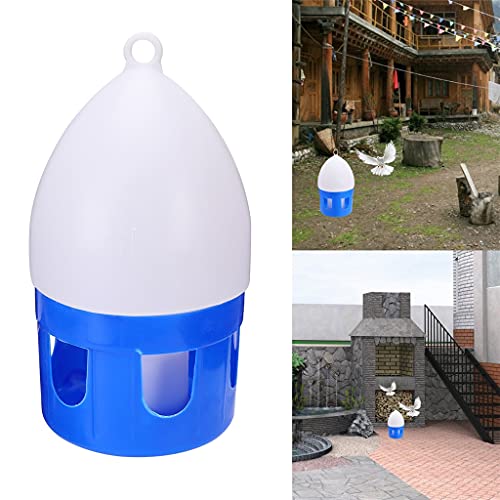 WALNUTA Birds Water Feeder Practical Birds Waterer Creative Bird Drinker Feeding Supplies for Pigeon Parrot (Color : Blue, Size : 6L)