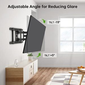 USX MOUNT Full Motion TV Wall Mount 42"-84" TVS, Fits 16" 18" or 24" Studs, Heavy Duty TV Mounts Bracket with Dual Articulating Arms Tilt Swivel Extension Max VESA 600x400mm, Weight Capacity 110lbs