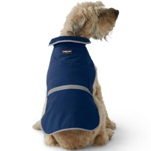 lands' end dog solid squall jacket deep sea navy no szsmall