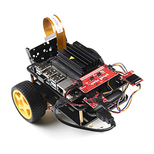 SparkFun JetBot AI Kit v3.0 Powered by Jetson Nano - Includes Jetson Nano Developer Kit 64GB MicroSD Card EDIMAX WiFi Adapter SparkFun Qwiic Motor Driver Micro OLED Breakout and More