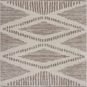 Tigris Collection Nikea Geometric Southwestern Farmhouse Living Room Bedroom Area Rug - Vintage Distressed - Boho Aztec Tribal Pattern - Ivory, Beige, Gray - 6'7" x 9'