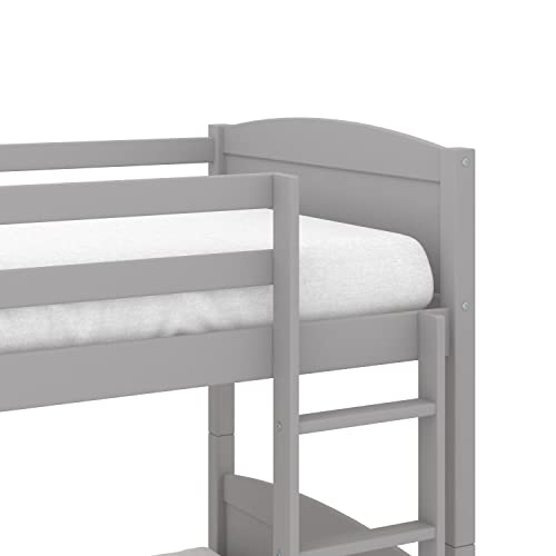 Hillsdale, Alexis Contemporary Wood Arch Twin Over Twin Size Bunk Bed, Gray